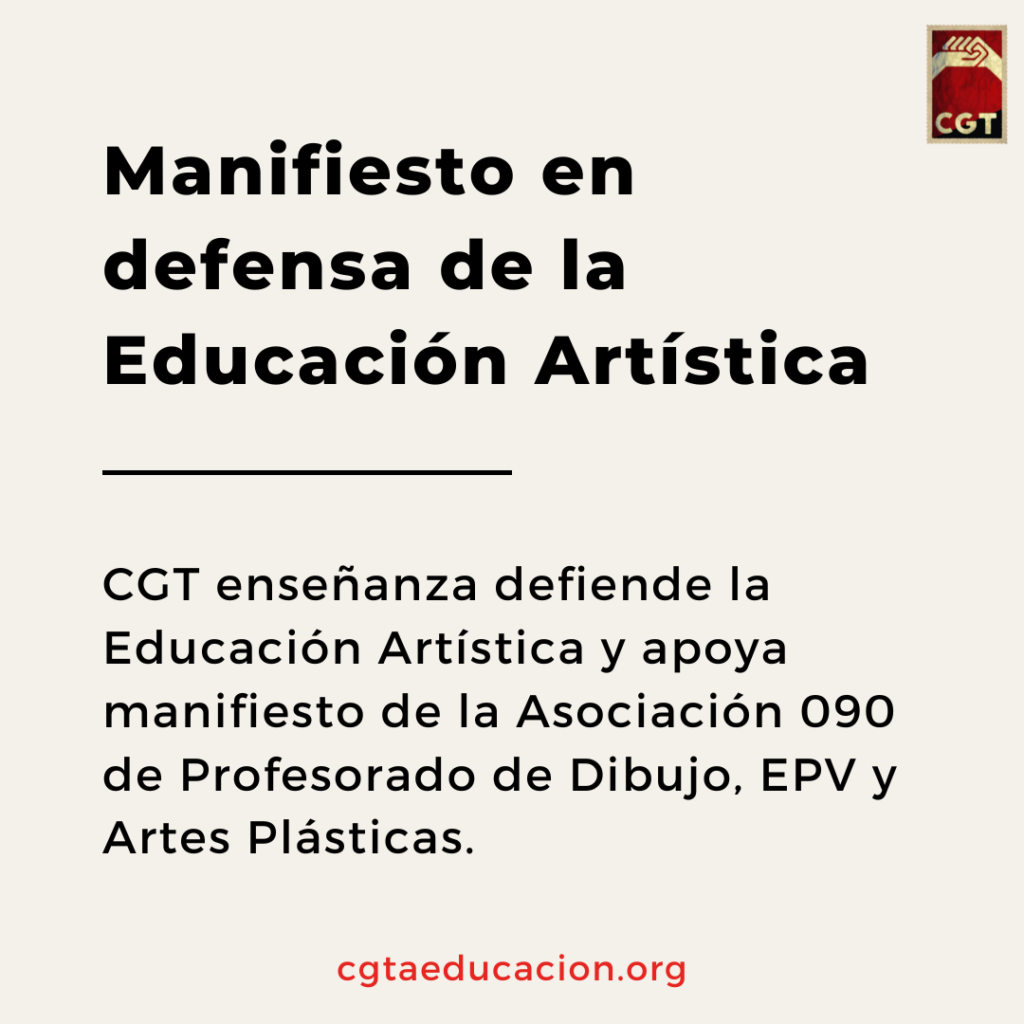 Manifiesto en defensa de la Educación Artística - CGT Enseñanza Andalucía